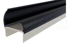 Bar Profile PVC Black-Grey Co-extruded